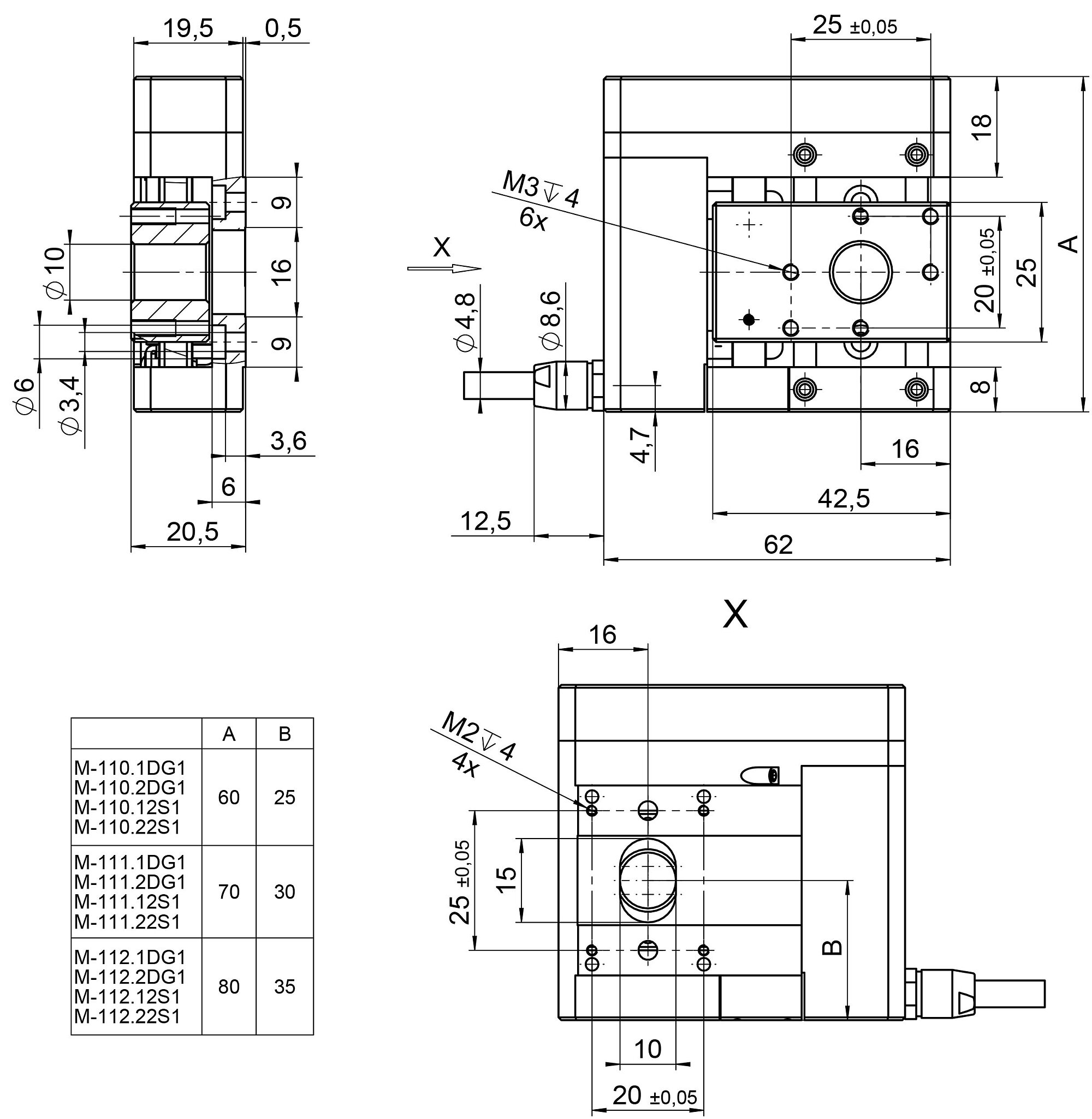 M-110 • M-111 • M-112 紧凑型线性平台
